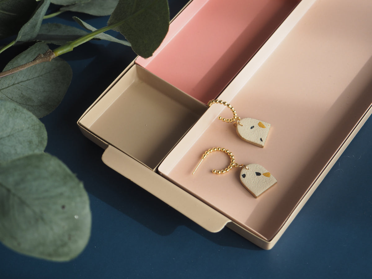 Amon - Boucles d'oreilles terrazzo – Bon Matin Design